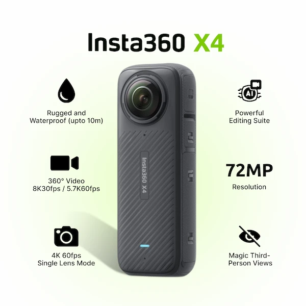 Rent insta360 x4 action camera in Mumbai | Zero Deposit Rentals | SharePal