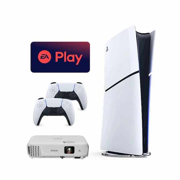 Rent ps5 with ea play with two controllers with projector combo in ...