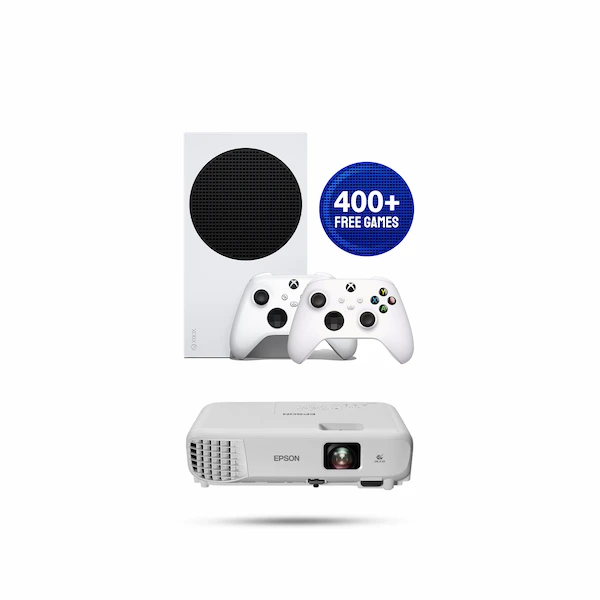 Rent xbox series s with game pass with two controllers with projector ...